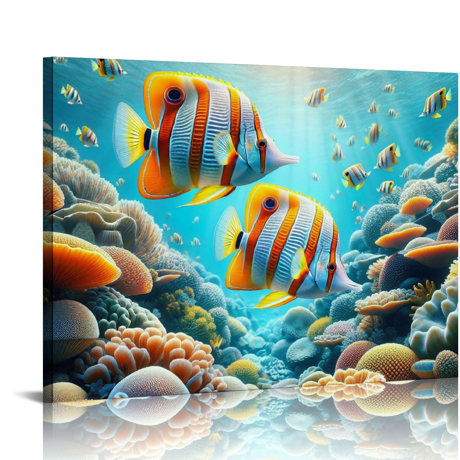 Bathroom Canvas Wall Art Sea Turtle Wall Decor for Living Room Colorful ...