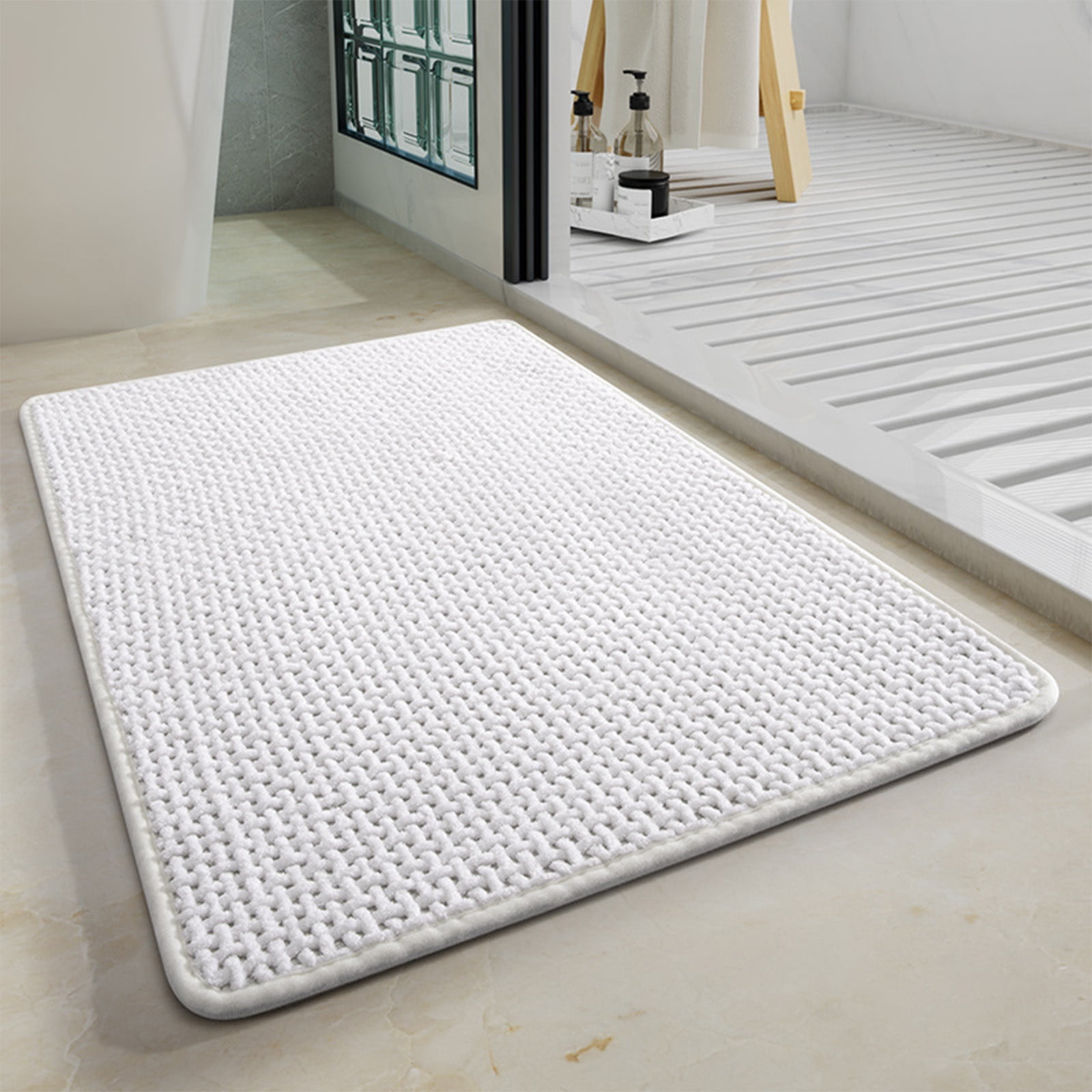 Bathroom Carpet, Soft Home Carpet, Cotton Blend, Non-Slip, Absorbent ...