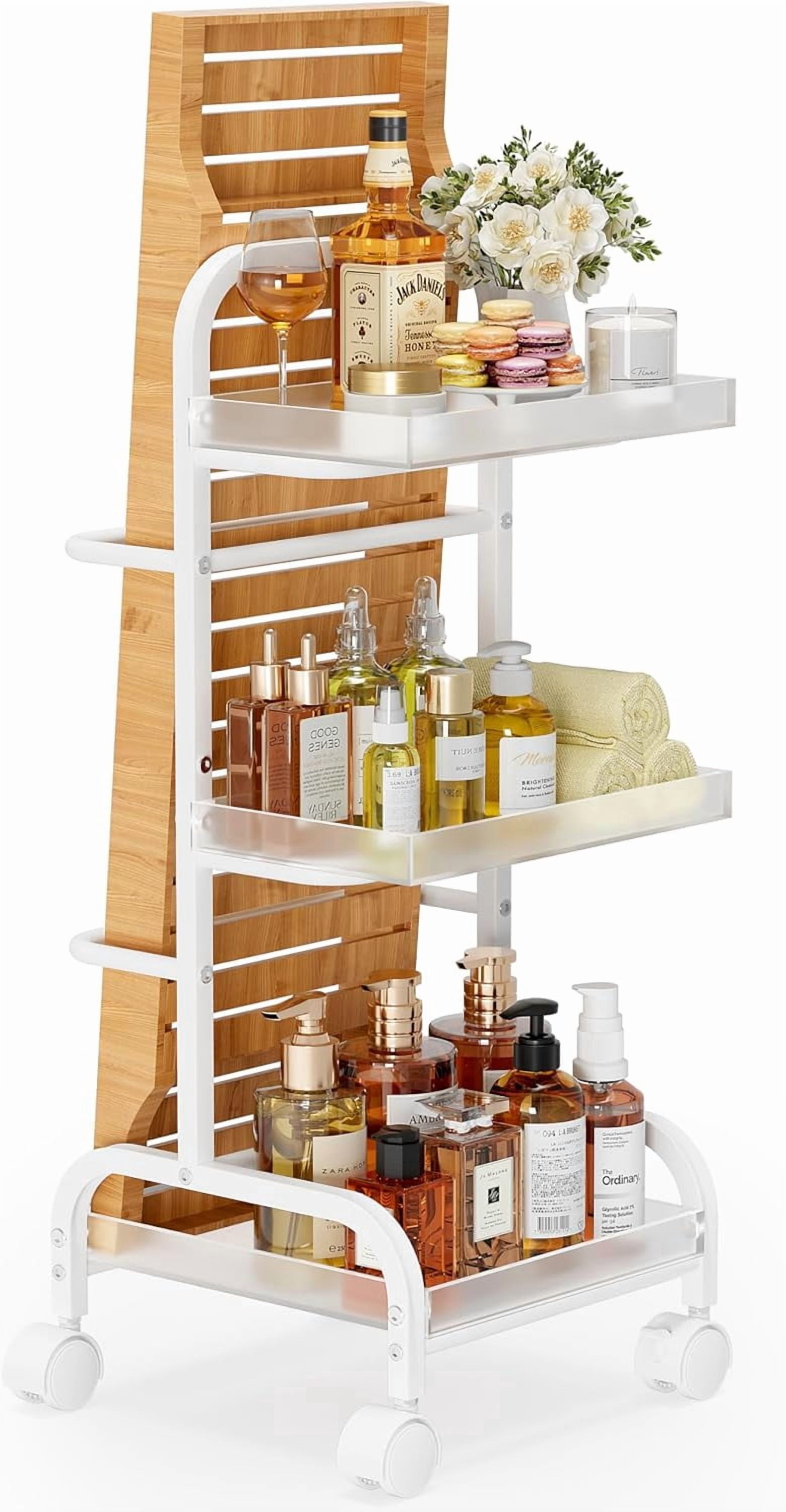 Bathroom Cart with Bathtub Tray Holder, Bathroom Organizers and Storage ...