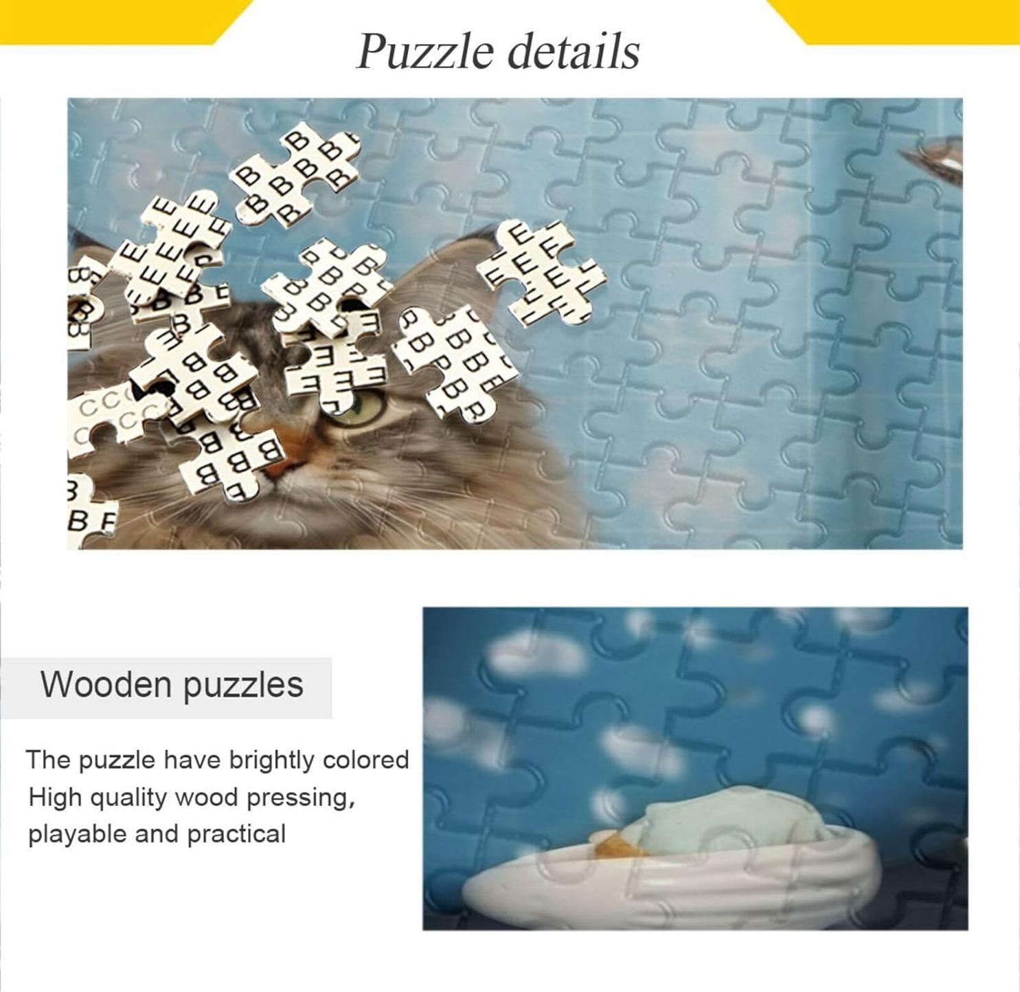 Bathroom Cat Wooden Jigsaw Puzzles, Intellectual Entertainment ...