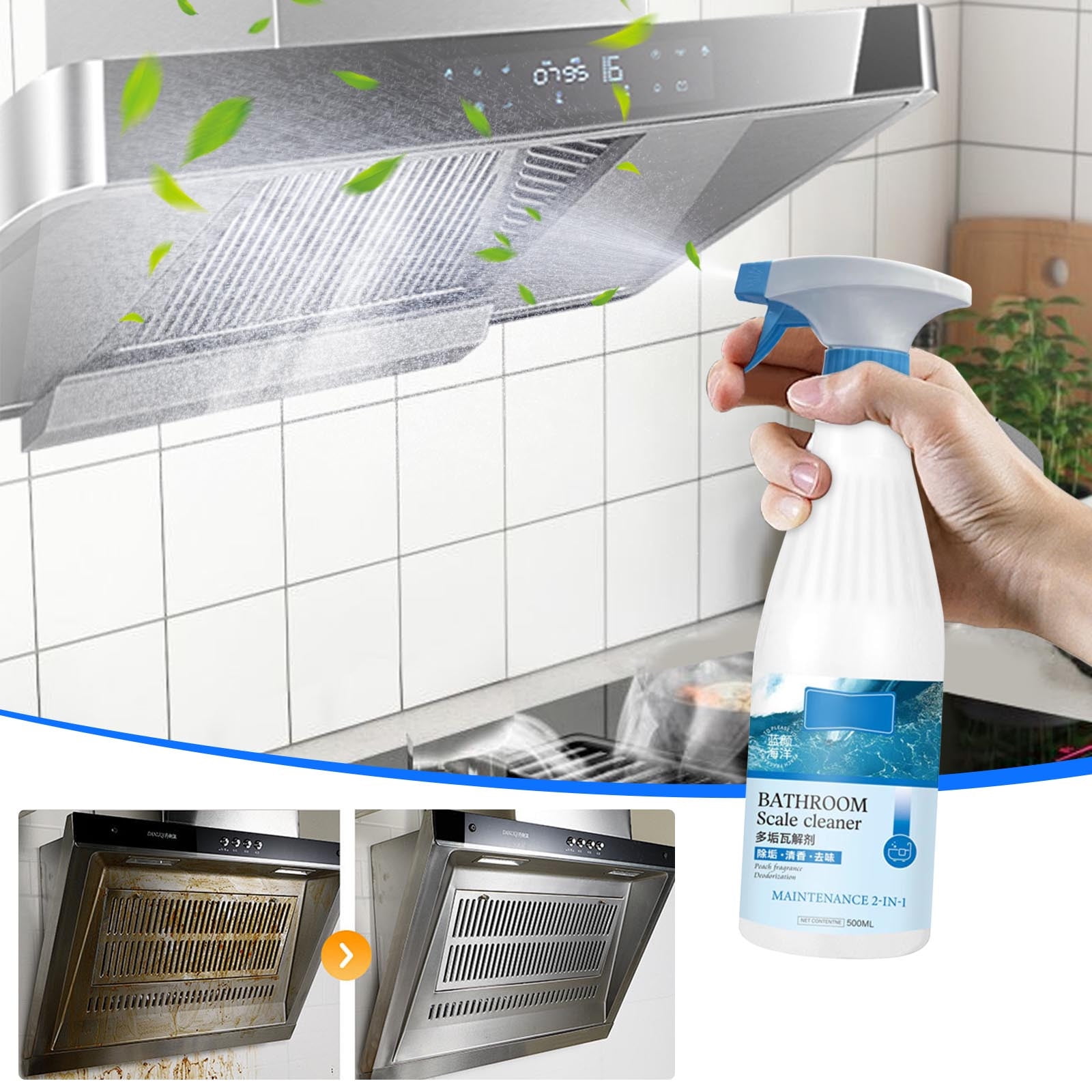 Bathroom Cleaner 500ml Powerful Limescale & Yellow Stain Remover for ...