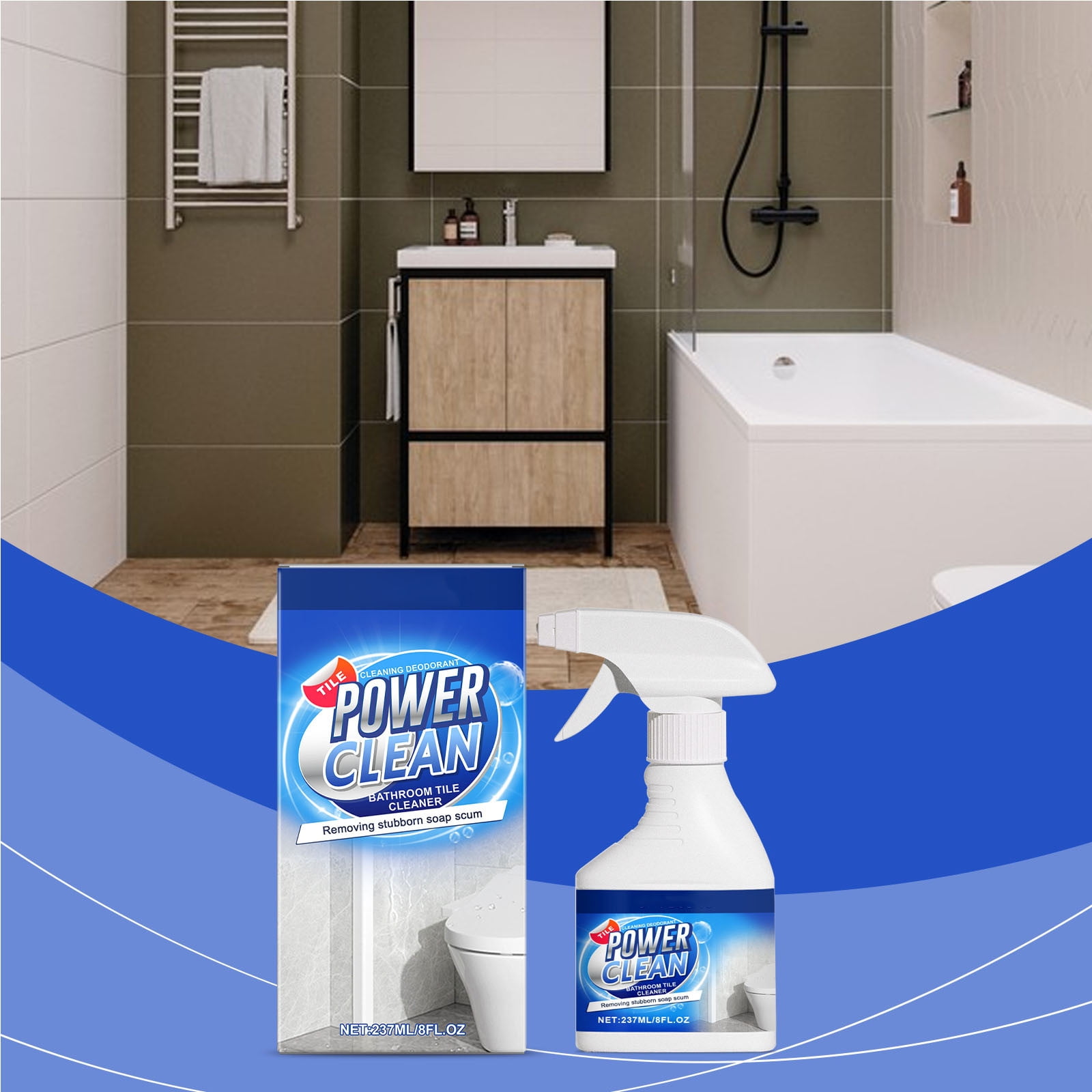 Bathroom Cleaner for Glass Doors and Bathtubs | Streak-Free Fast-Drying ...