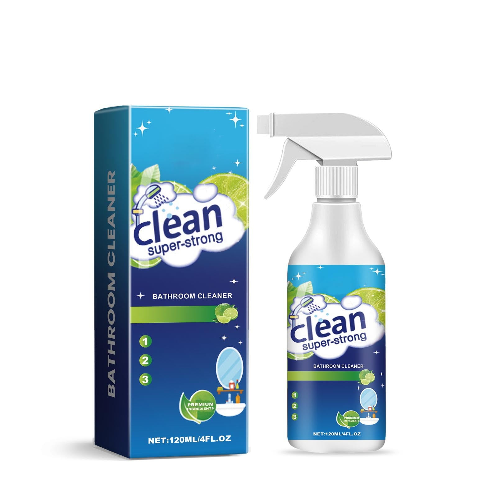 Bathroom Cleaner Spray 120Ml Powerful Descaler Removes Soap Scum Hard ...