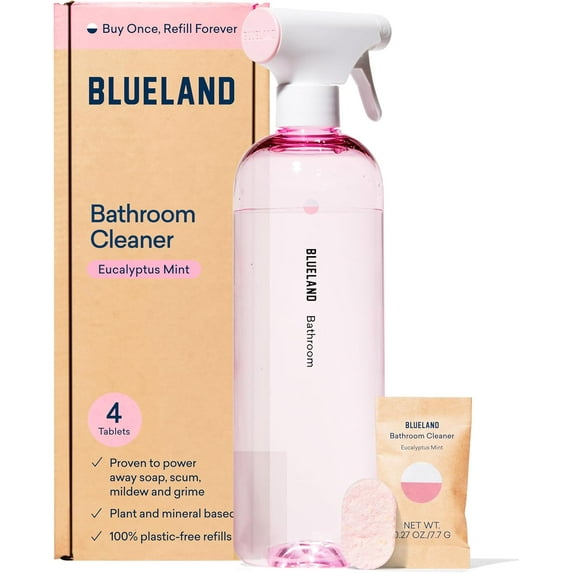 Bathroom Cleaner, Starter Set, Eucalyptus Mint Scent, Spray Bottle with ...