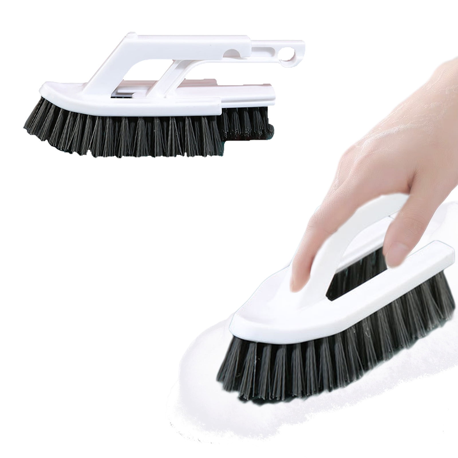 Bathroom Cleaning Brush, Hard Bristle Floor and Tile Scrubber with ...
