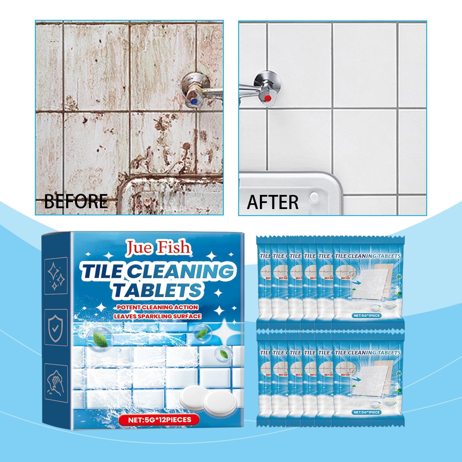 Bathroom Cleaning Effervescent Tablets, Multi-functional Bio-enzyme ...