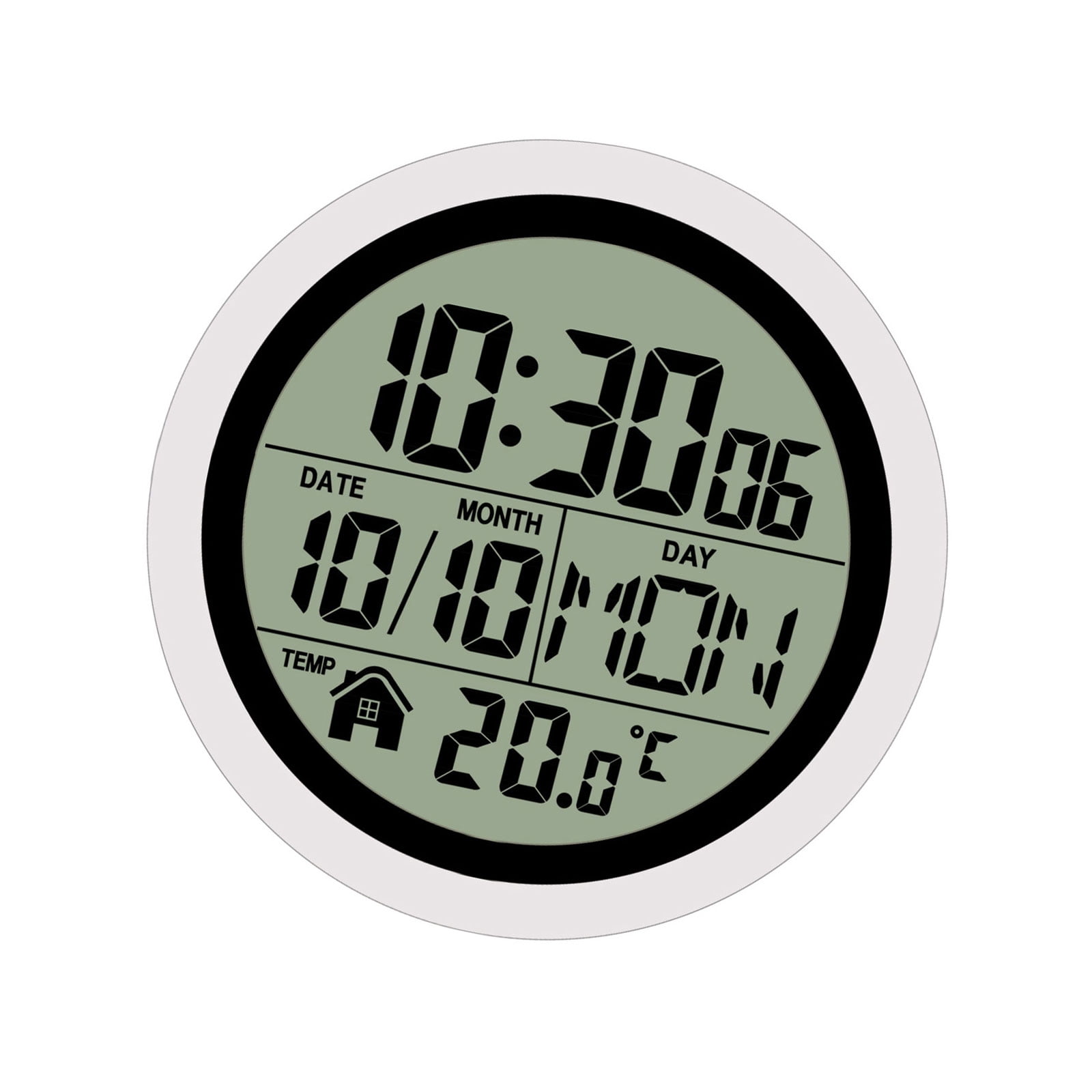 Bathroom Clock 5.75" Kitchen Wall Clock with Large Screen Shower Clocks ...