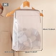 Bathroom Clothing Organizer Wall-mounted Zippered Honeycomb Net Laundry ...