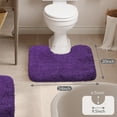 Bathroom Contour Rug (20X24, Dark Purple) Non Slip Bath Mat For ...