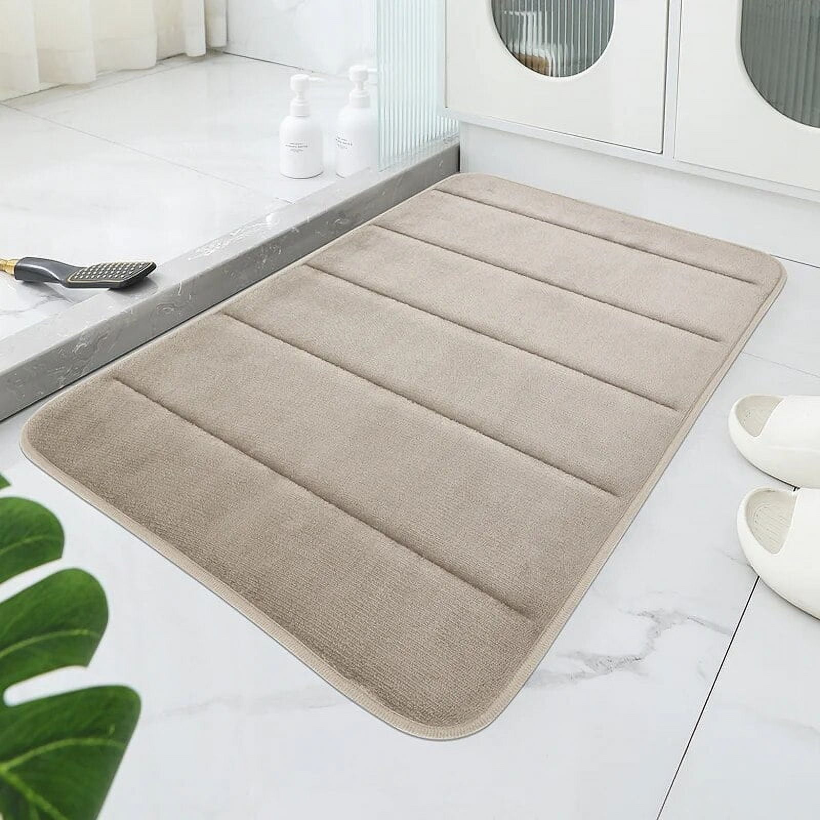 Bathroom Coral Velvet Anti-skid Mat,Quick Water Absorption,Dry Machine ...