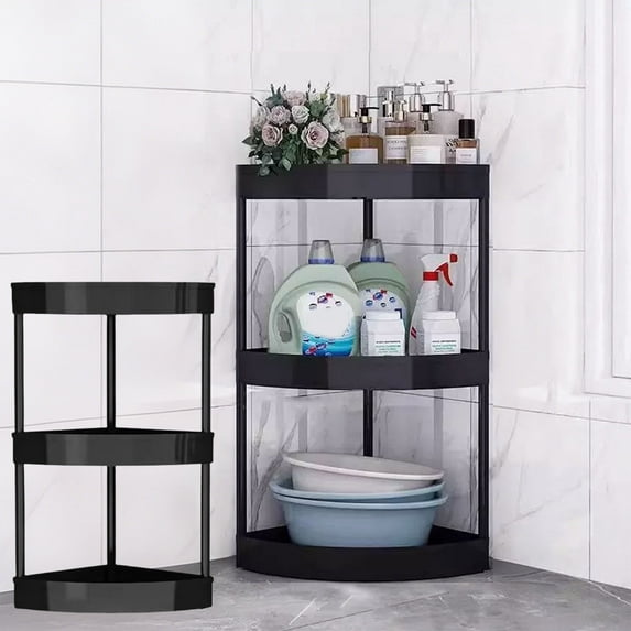 Bathroom Corner Storage Shelf | Floor Standing Toilet Organizer with ...