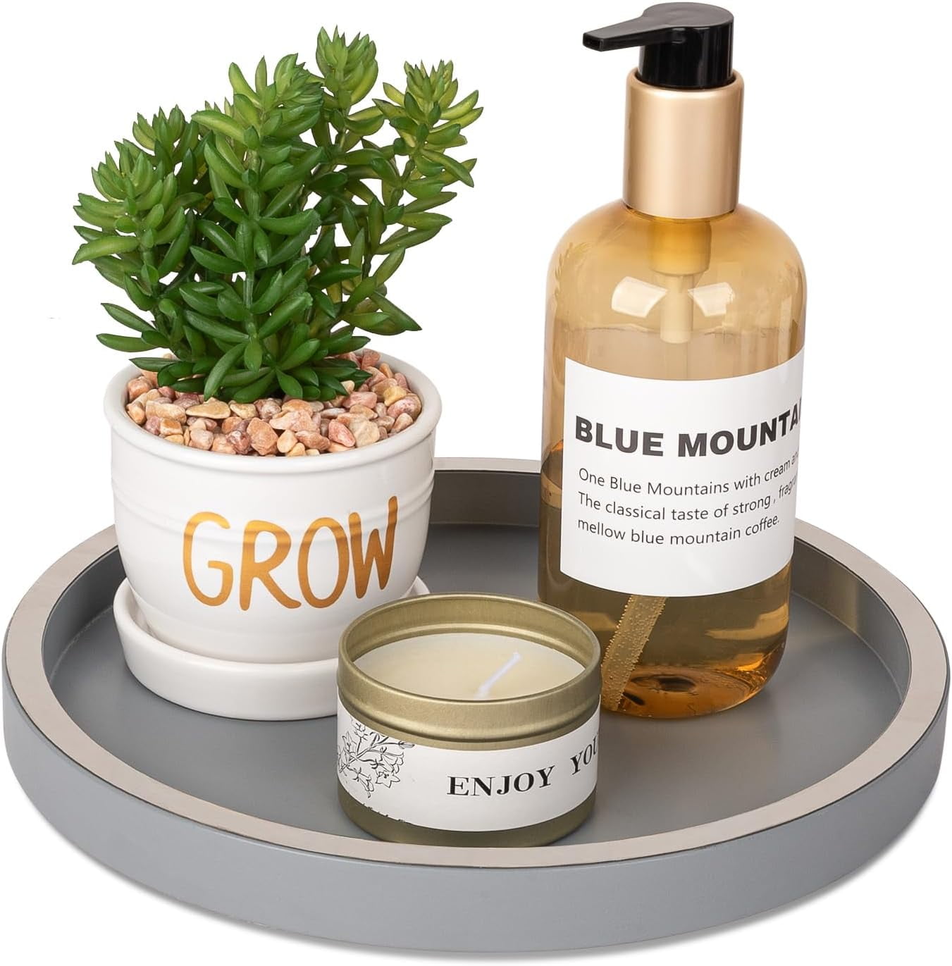 Bathroom Counter Organizer 11"" Wooden Decorative Tray for Home Decor ...