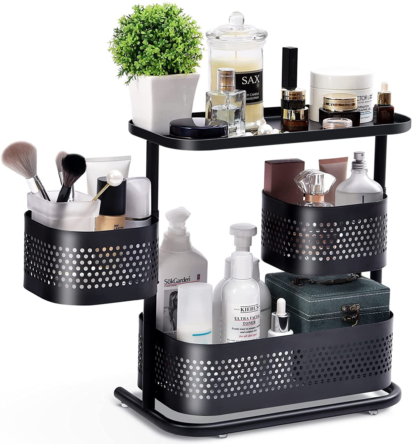 Bathroom Counter Organizer, 3 Tier Rotating Vanity Bedroom Storage ...