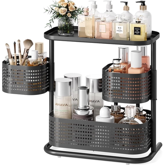 Bathroom Counter Organizer, 3 Tier Rotating Vanity Bedroom Storage ...