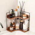 Bathroom Counter Organizer, Wooden Corner Shelf,Storage and ...