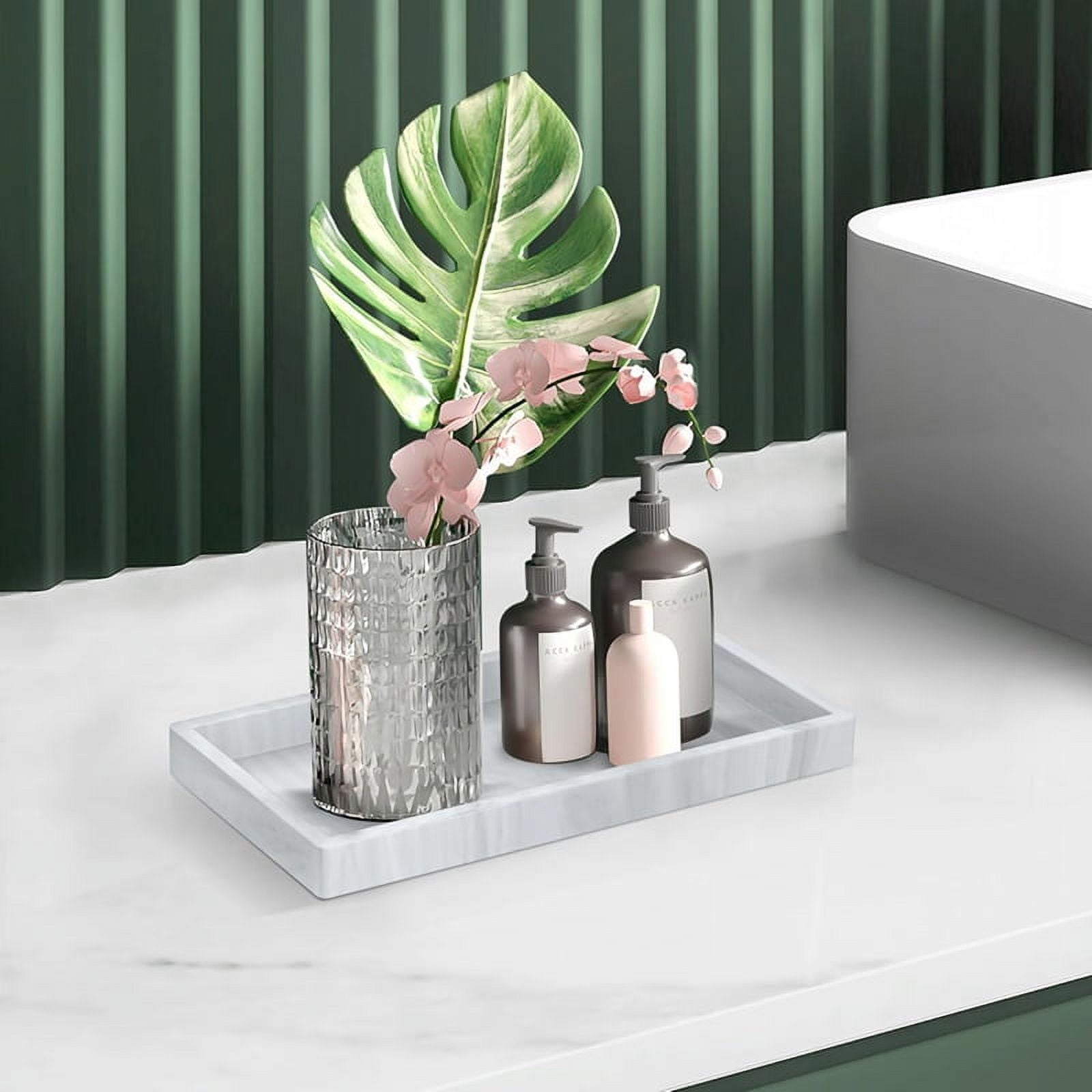Bathroom Counter Tray Advanced Bathroom Sink Tray Shatterproof ...
