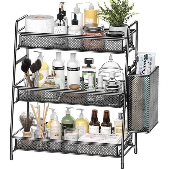 Bathroom Countertop Organizer Shelf - 3 Tier Counter Spice Rack Metal ...