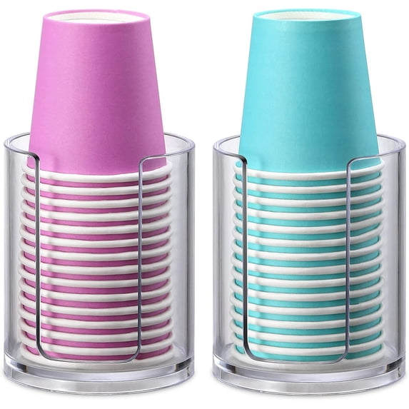 Bathroom Cup Dispenser, 2 Pack Mouthwash Cups Holder, Small Disposable ...
