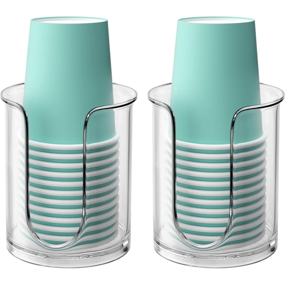 Bathroom Cup Dispenser 5 oz Countertop,2 Pack Mouthwash Cup Holder for ...
