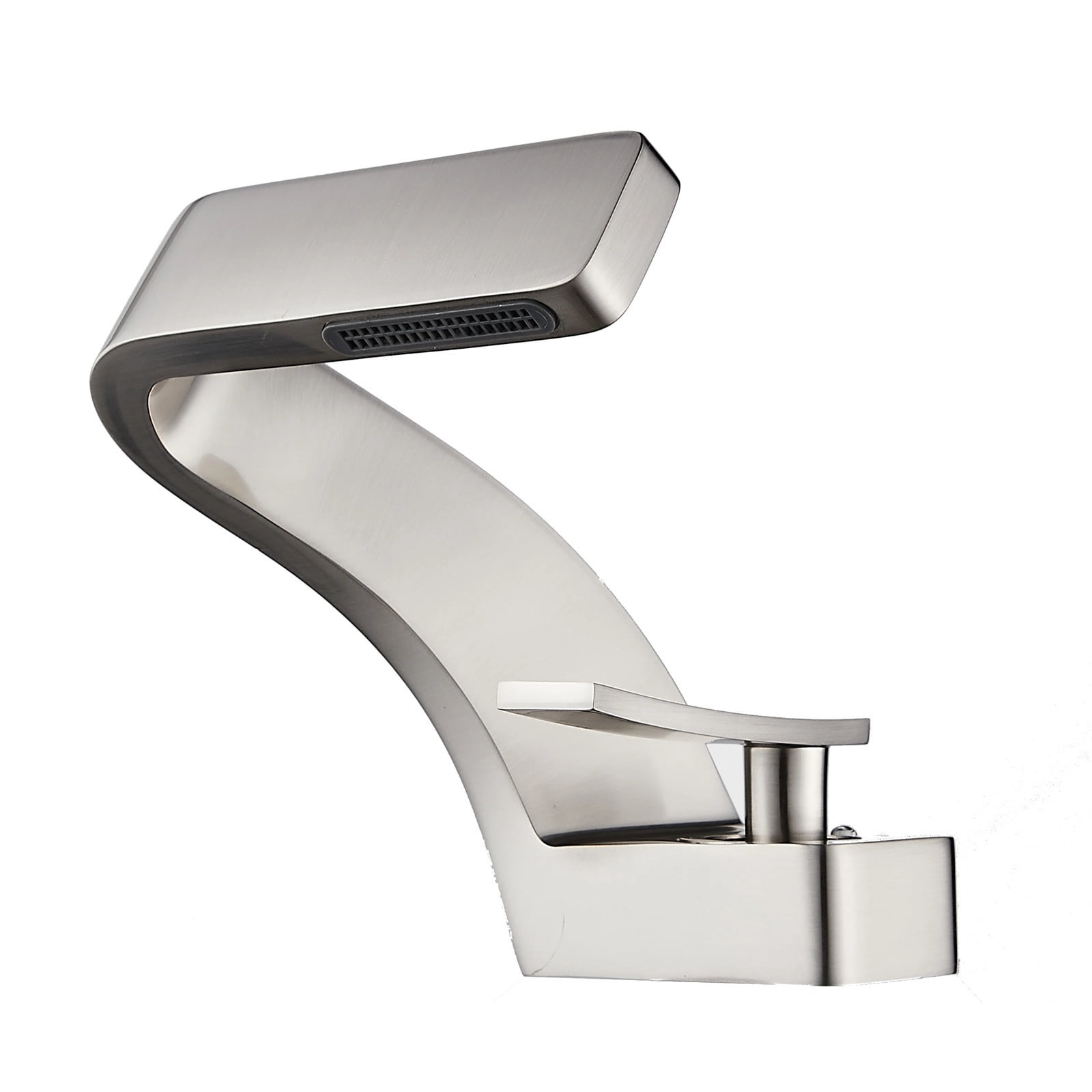 Bathroom Deck Mounted Basin Faucet Black Sink Tap Single Hole Water Tap ...
