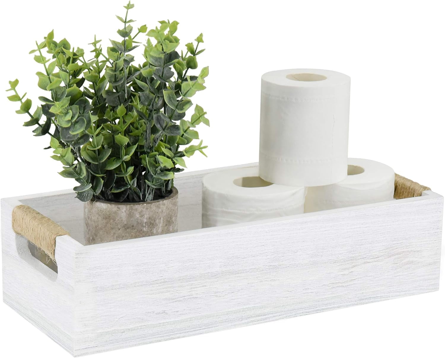 Bathroom Decor Box 2 Sides Funny Toilet Paper Holder Wood Tank Box Over ...