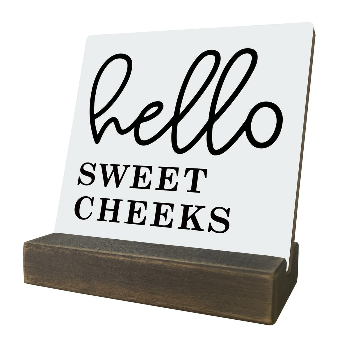 Bathroom Decor, Decorative Plaques EC36 with Wooden Stand, Restroom ...