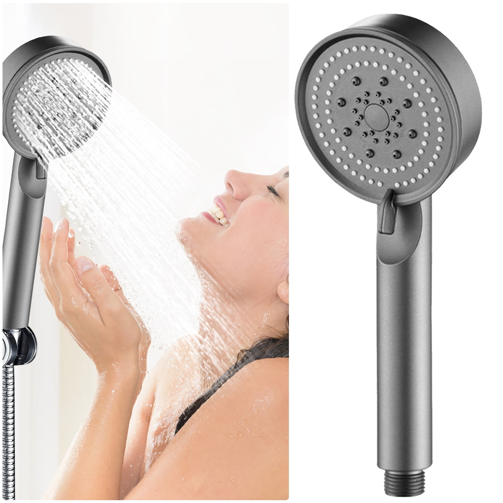 Bathroom Decor Handheld Detachable Showers Heads Filter Shower Head Supercharged One Click Water