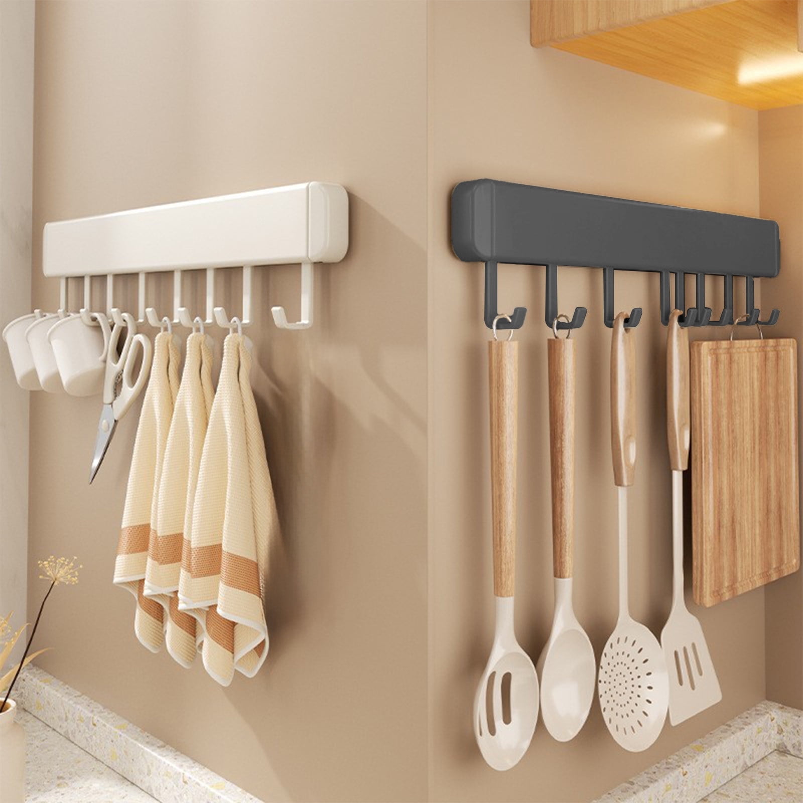 Bathroom Decor Kitchen Utensil Rack Wall Mount Utensil Stand Removable ...