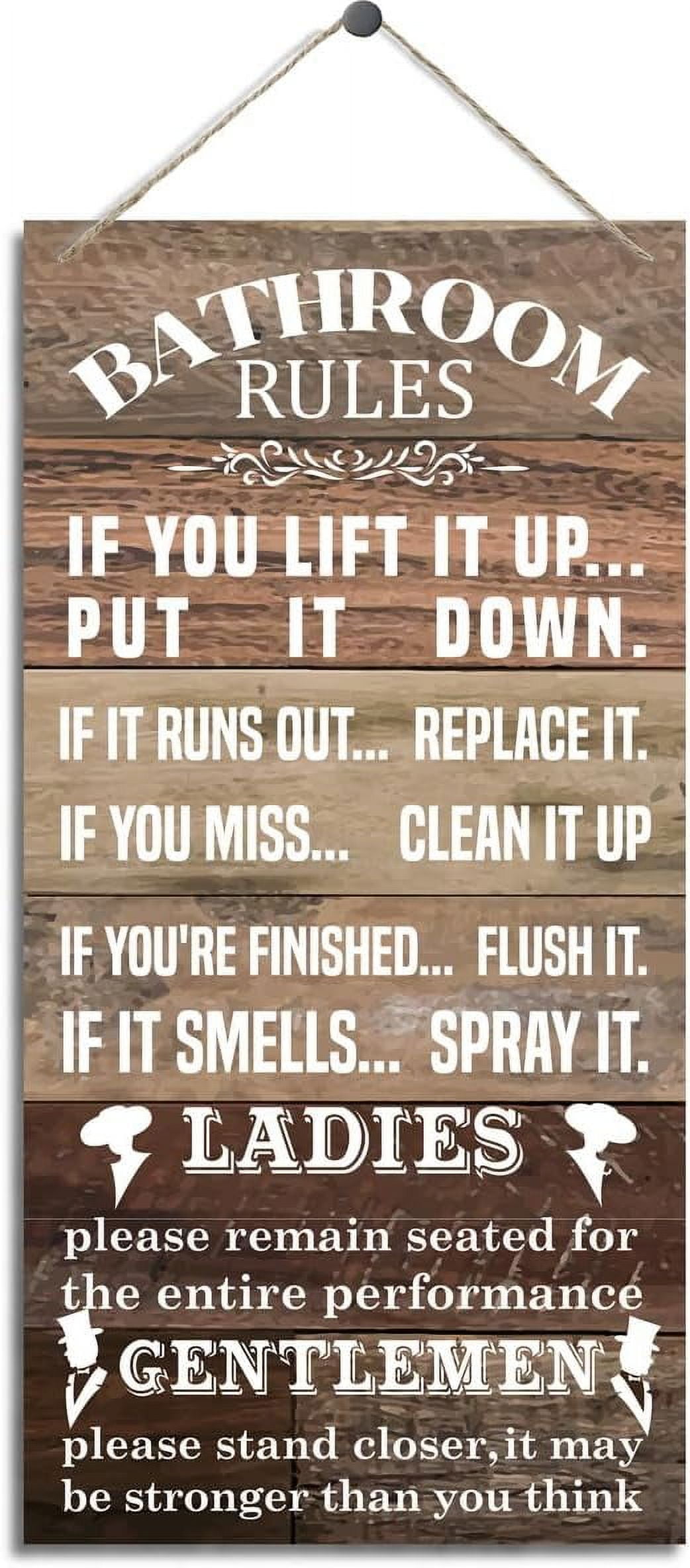 Bathroom Decor Sign Farmhouse Bathroom Decorations, Bathroom Art Wall ...