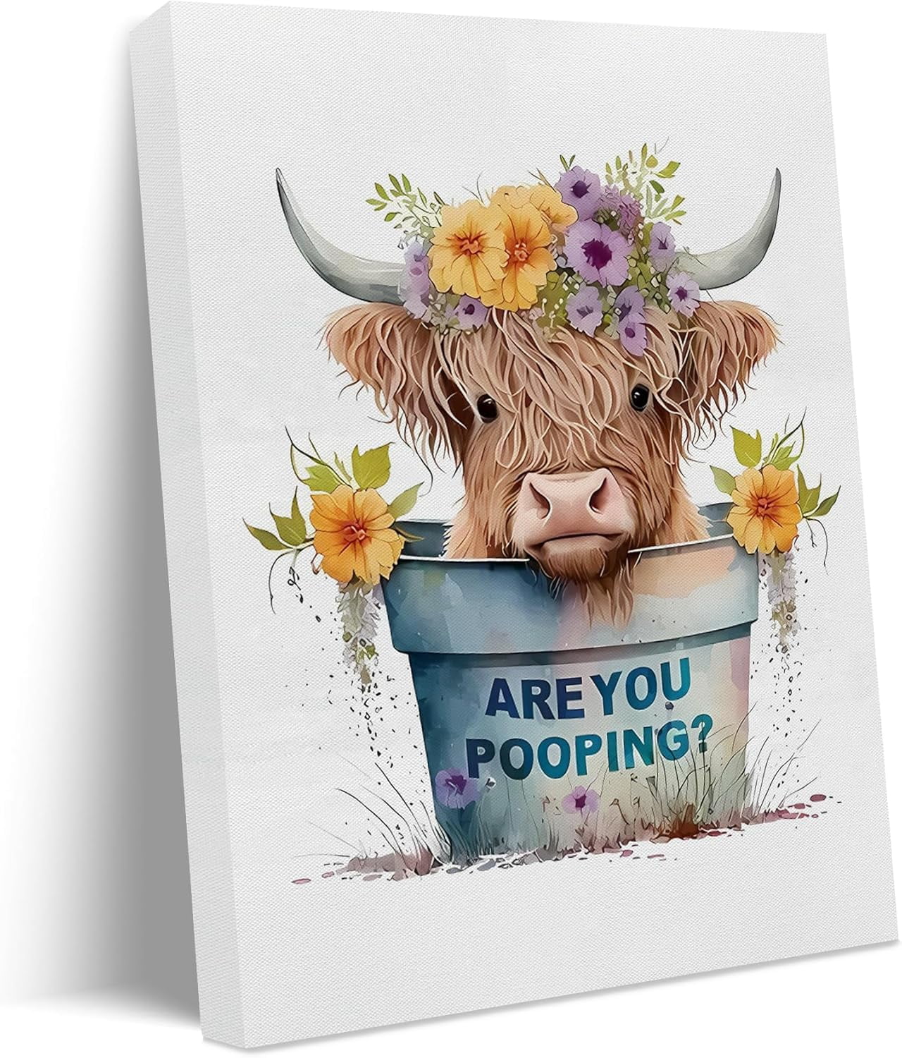 Bathroom Decor Wall Art, Highland Cow Bathroom Decor Art Prints ...