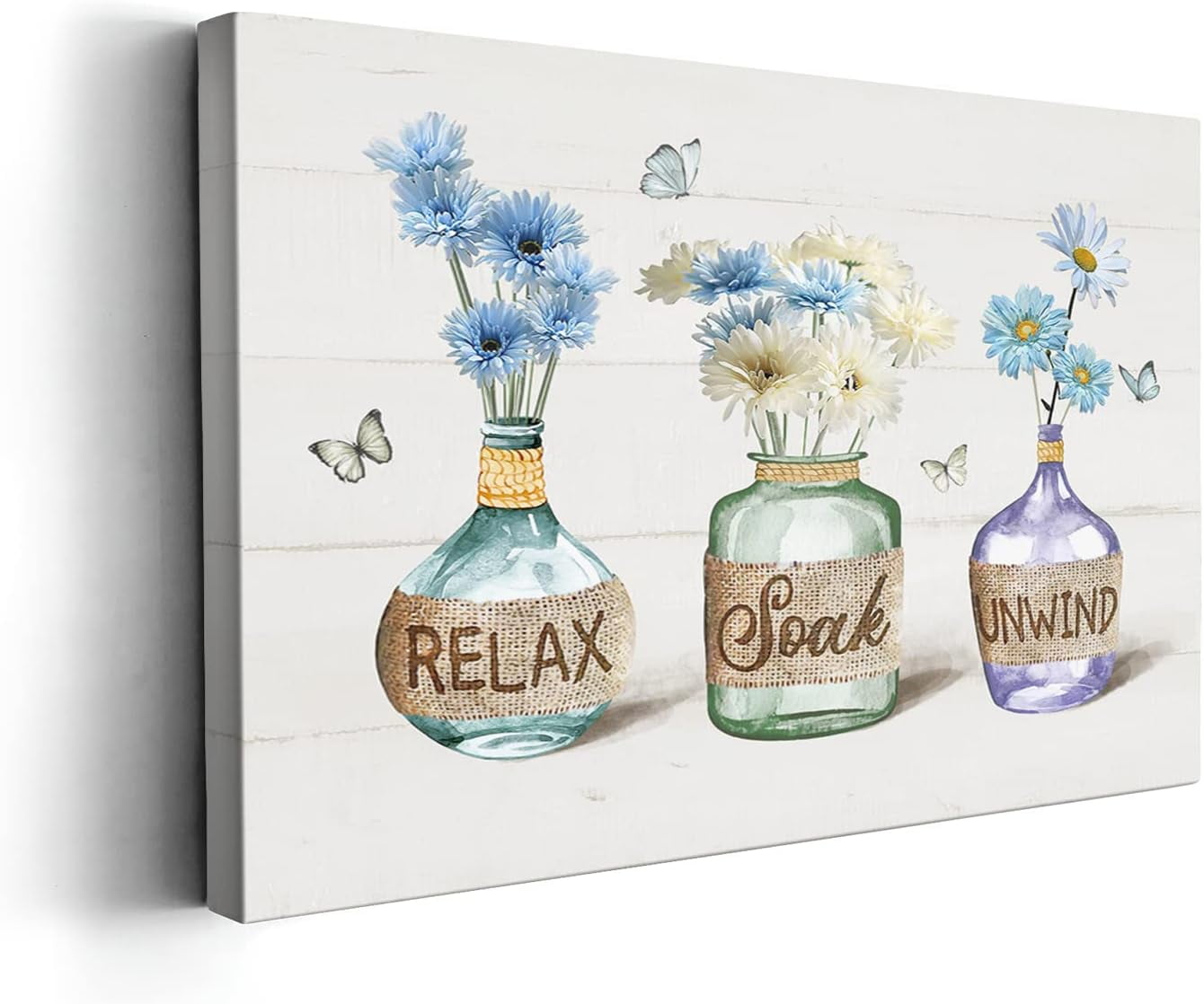 Bathroom Decor Wall Art Rustic Daisy Bathroom Poster Country Bathroom ...