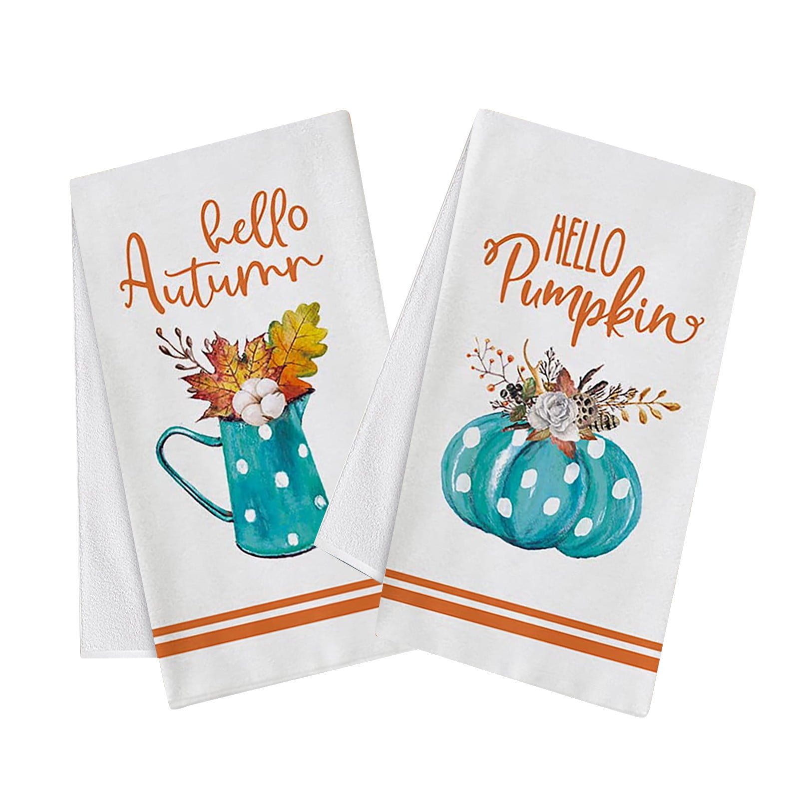 Bathroom Decorative Towel Set 2PCS Welcome Fall Kitchen Welcome Hand ...