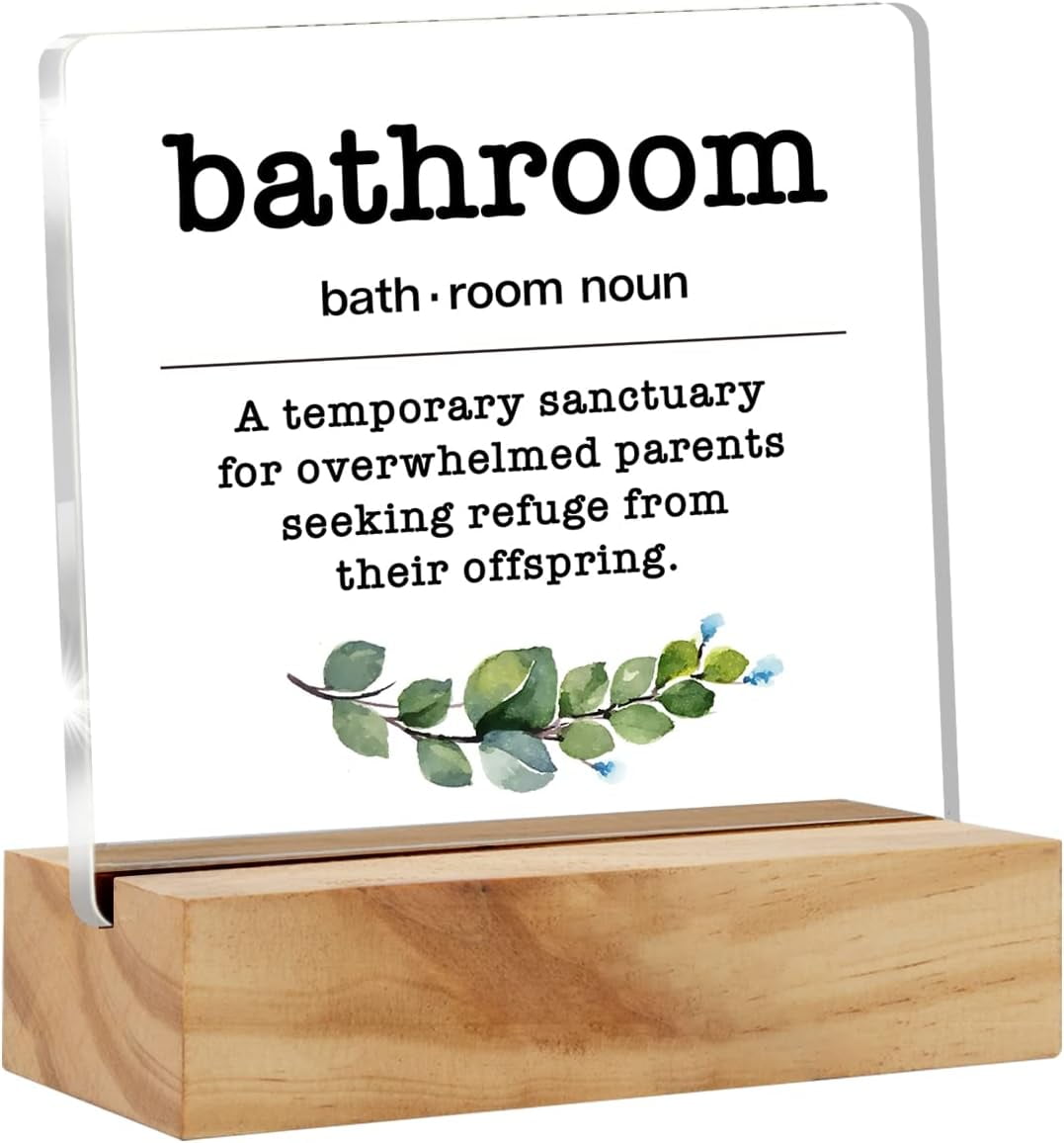 Bathroom Definition Desk Decor Acrylic Desk Sign Bathroom Restroom ...