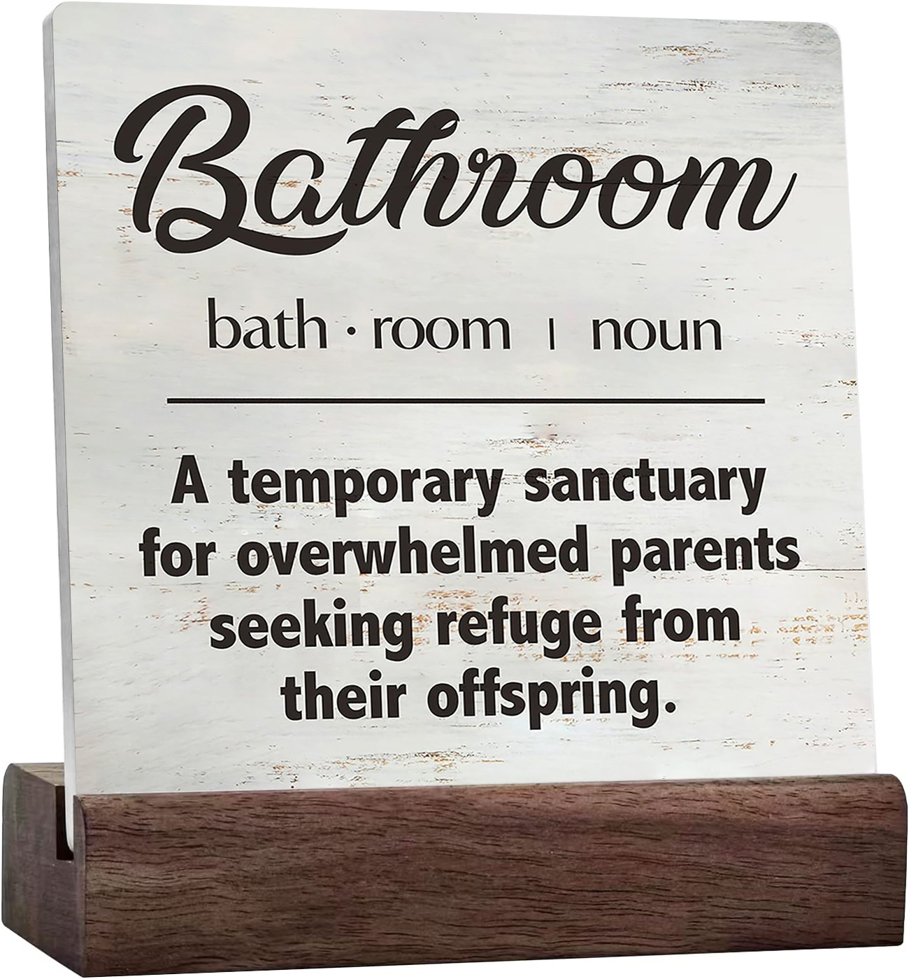 Bathroom Definition Sign Rusitc Ceramic Table Sign Farmhouse Bathroom ...