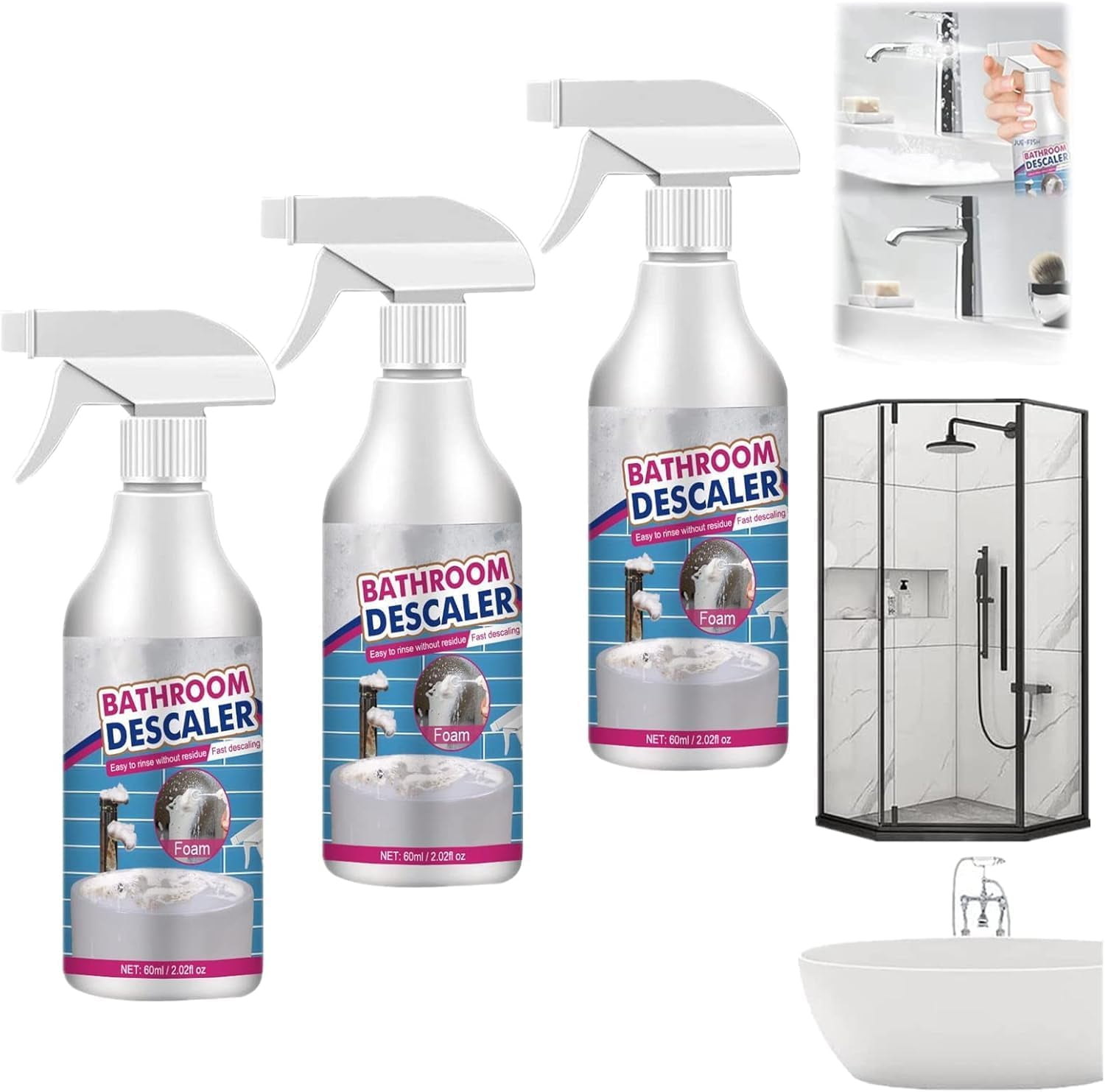 Bathroom Descaler Cleaner Powerful Stubborn Stains Cleaner Stubborn