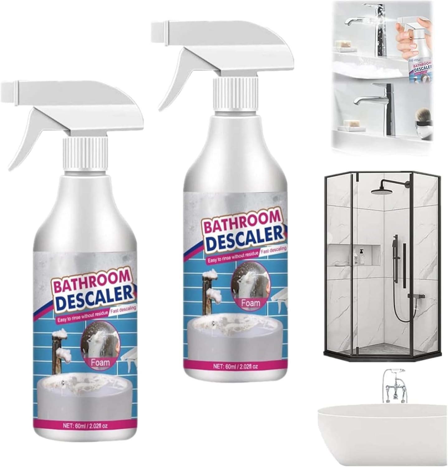 Bathroom Descaler Cleaner, Powerful Stubborn Stains Cleaner, Stubborn ...