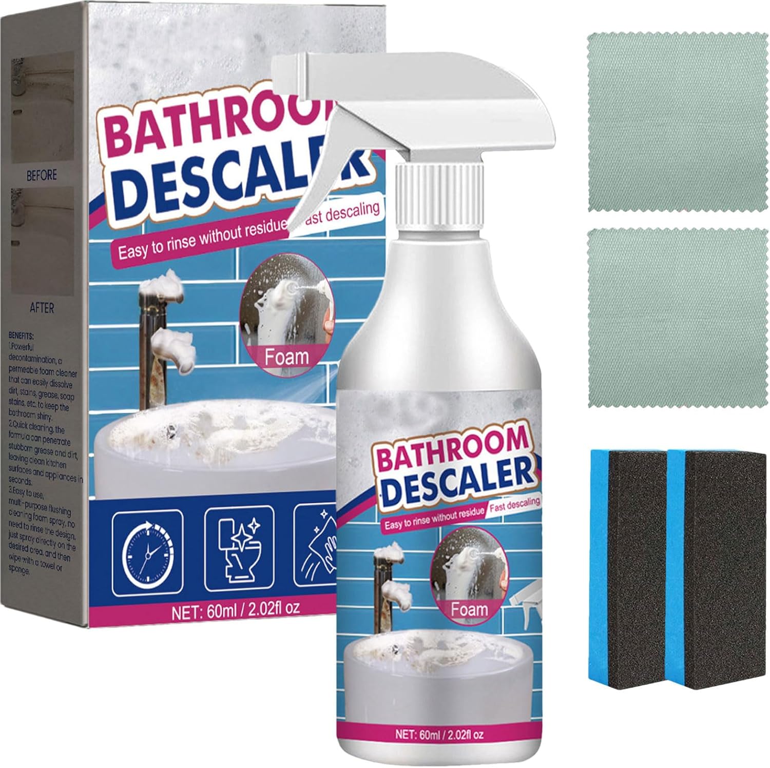 Bathroom Descaler Cleaner, Bathroom Descaler Stubborn Stains Cleaner ...