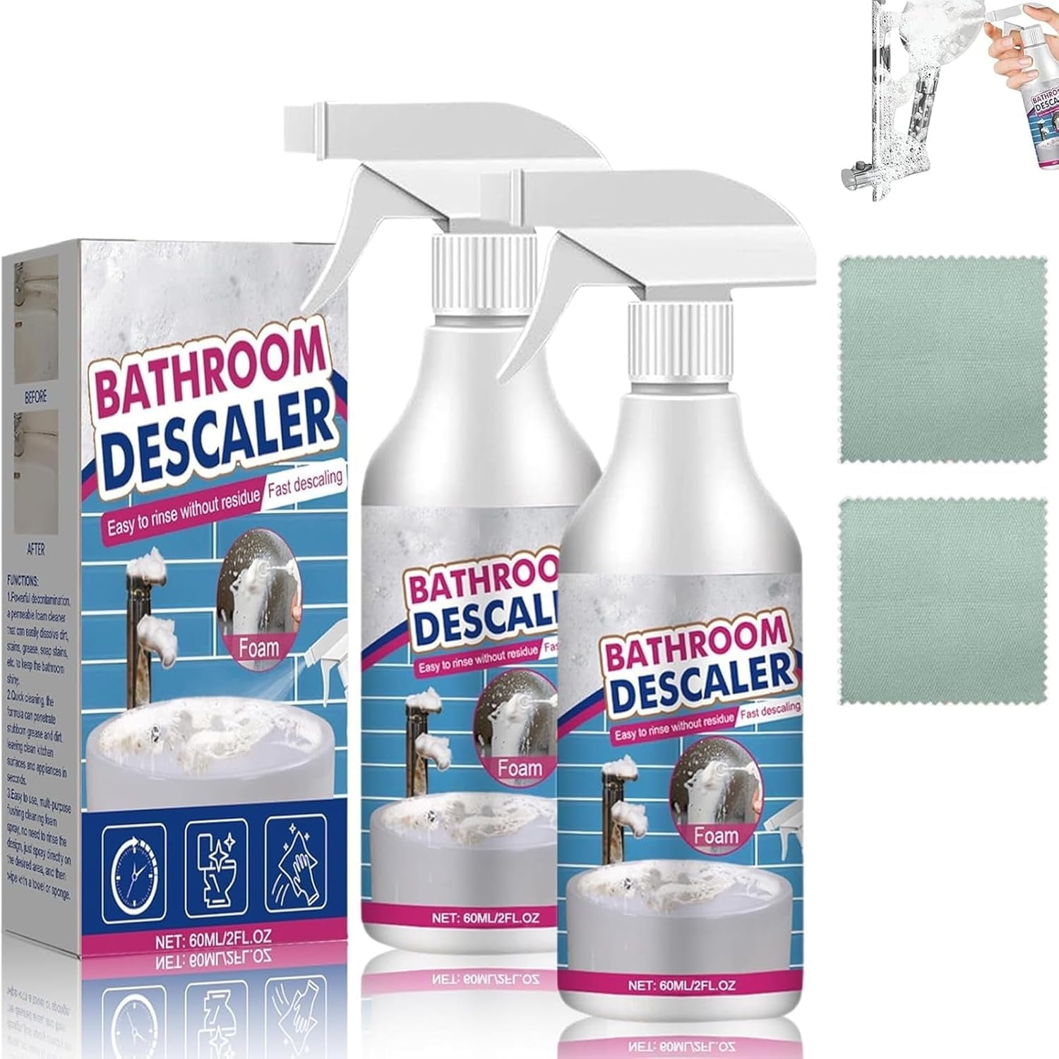Bathroom Descaler Foam Cleaner, 2025 New Bathroom Descaler Foam Cleaner ...