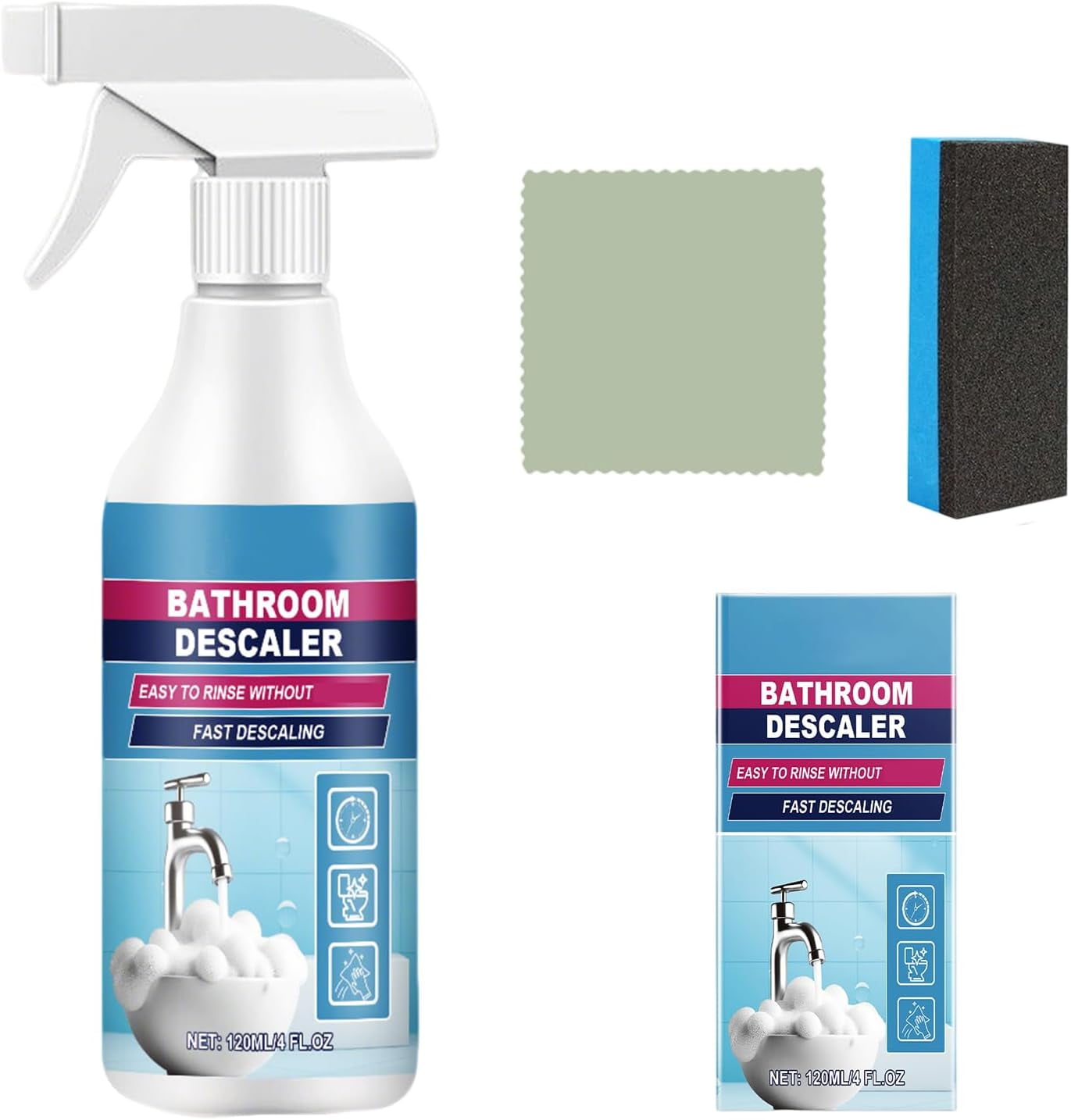 Bathroom Descaler Foam Cleaner, 2025 Upgraded Multipurpose Bathroom ...