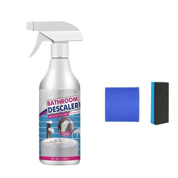 Bathroom Descaler Foam Cleaner-Powerful Foaming Spray for Shower Toilet ...