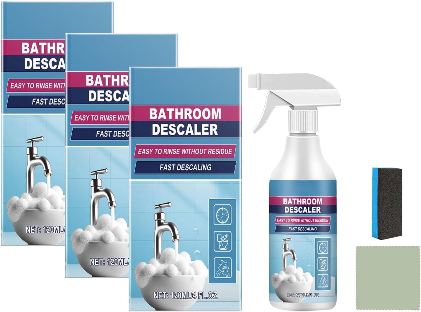Bathroom Descaler Foam Cleaner Spray, 2026 Upgrade Bathroom Foam ...