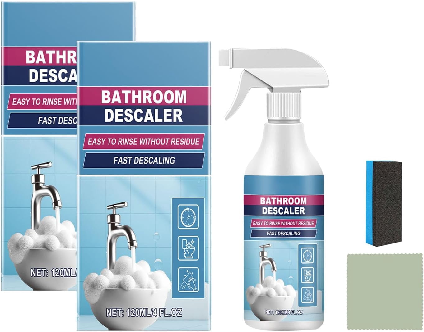 Bathroom Descaler Foam Cleaner Spray, 2026 Upgrade Bathroom Foam ...