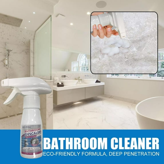 Bathroom Descaler Foam Cleaner Spray, Stubborn Stains & Limescale ...