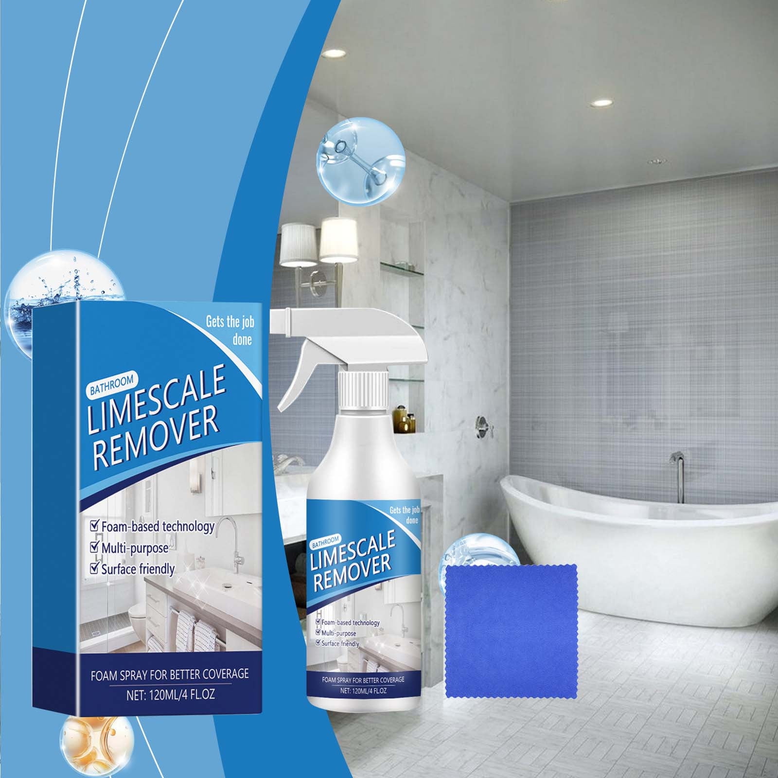 Bathroom Descaler, Kitchen Sink Cleaner, Multifunctional Tile Glass ...