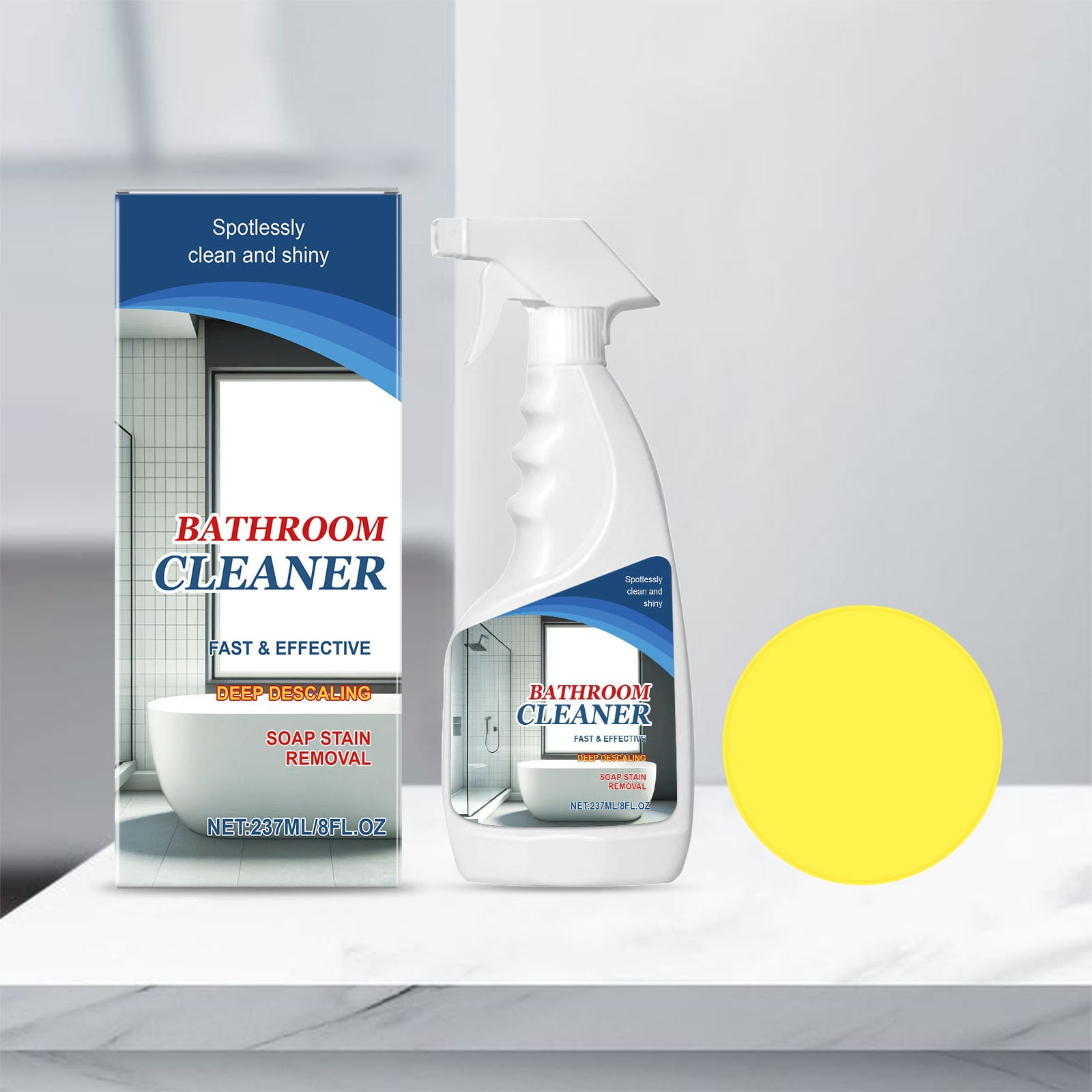 Bathroom Descaling Cleaner Spray Removes Hard Water Stains Lime Soap ...