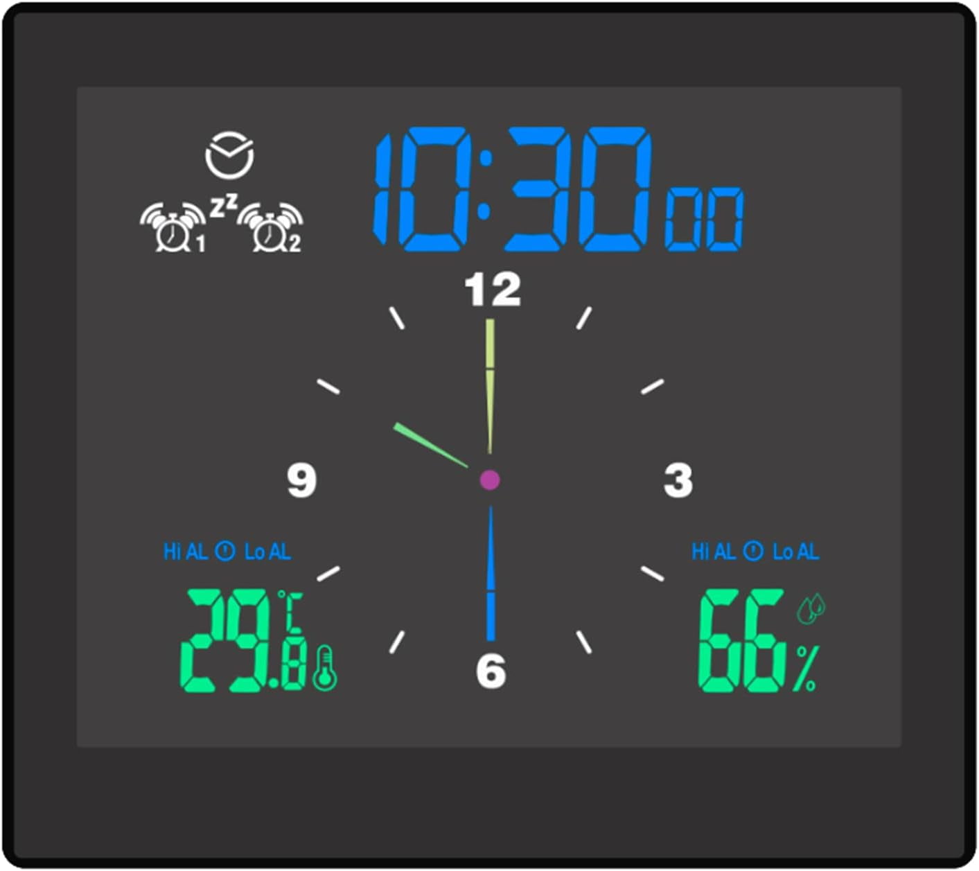 Bathroom Digital Clock Waterproof Temperature & Humidity Meter ...