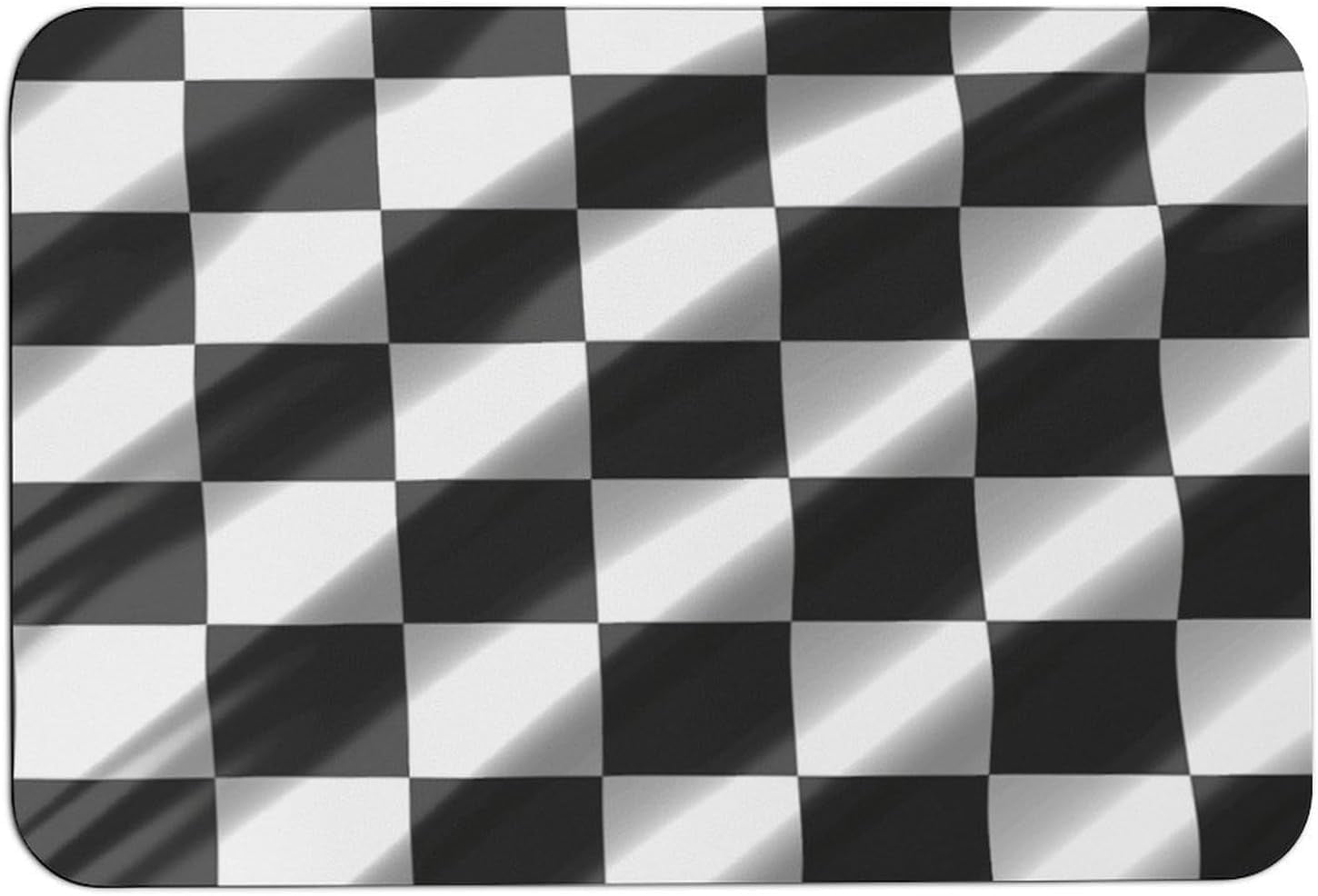 Bathroom Doormat 18*30in Non-Slip Front Doormats Black White Race ...