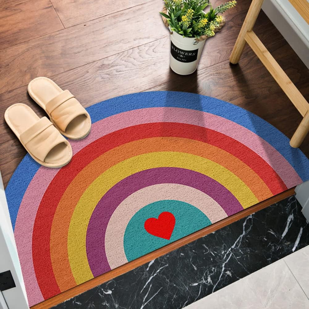 Bathroom Doormat Door Mat Rainbow Durable Welcome Mat Non-Slip Floor ...