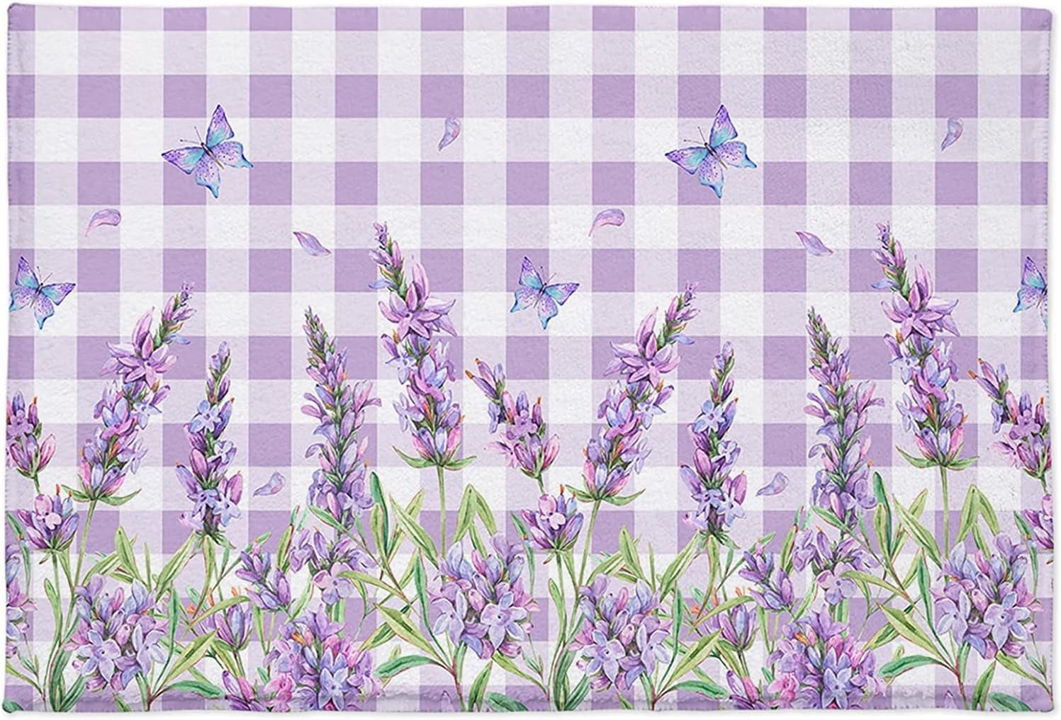Bathroom Doormat Lavender and Butterfly Mats,Decor for Kitchen Front ...
