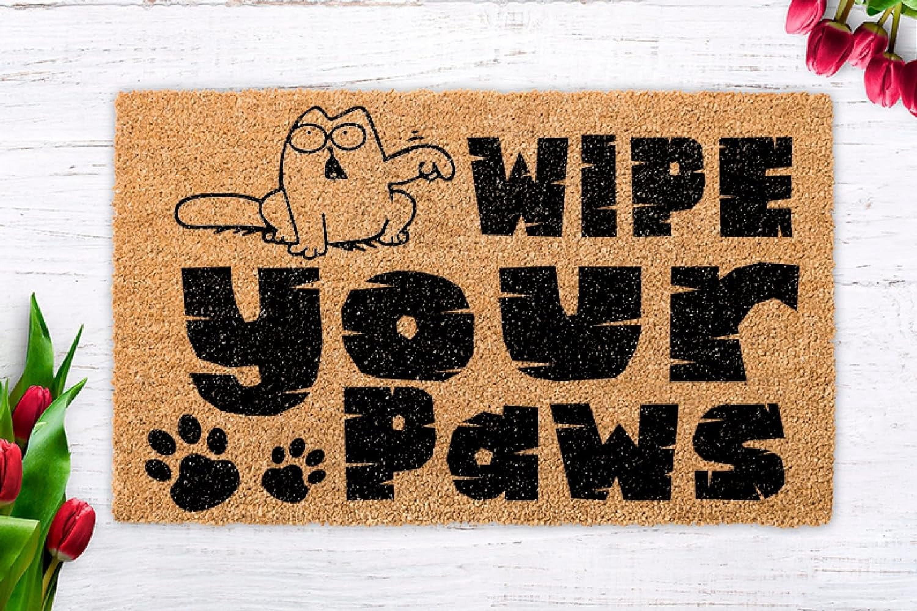 Bathroom Doormat Wipe Your Paws Doormat, Welcome Absorbent Non-Slip ...
